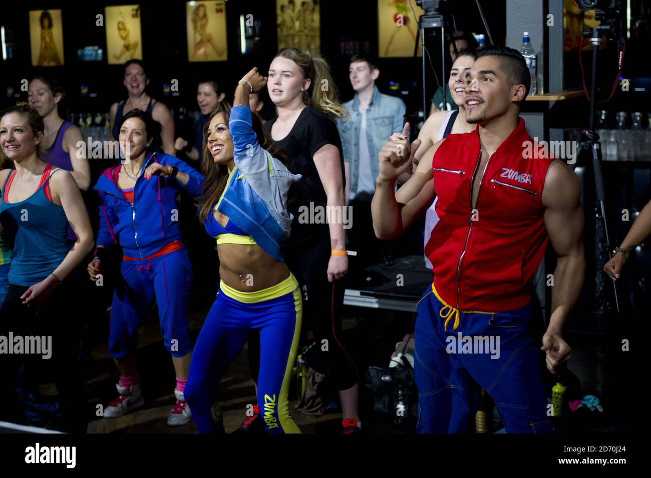 Louis Smith MBE and Jade Ewen pictured at the launch of Zumba Fitness ...