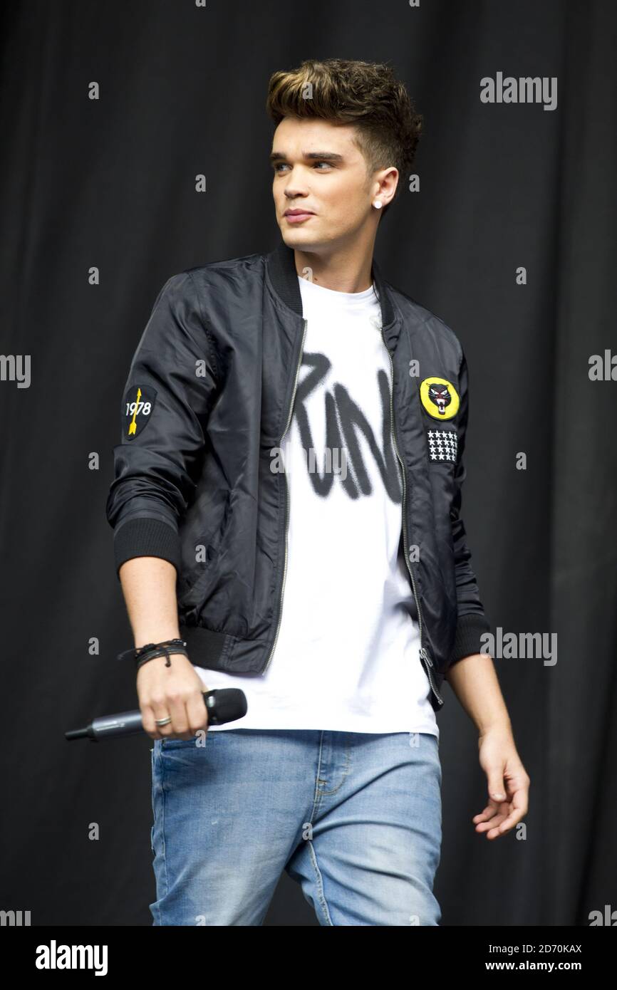 Josh Cuthbert of Union J performing at the Allstarz Summer Party, at ...