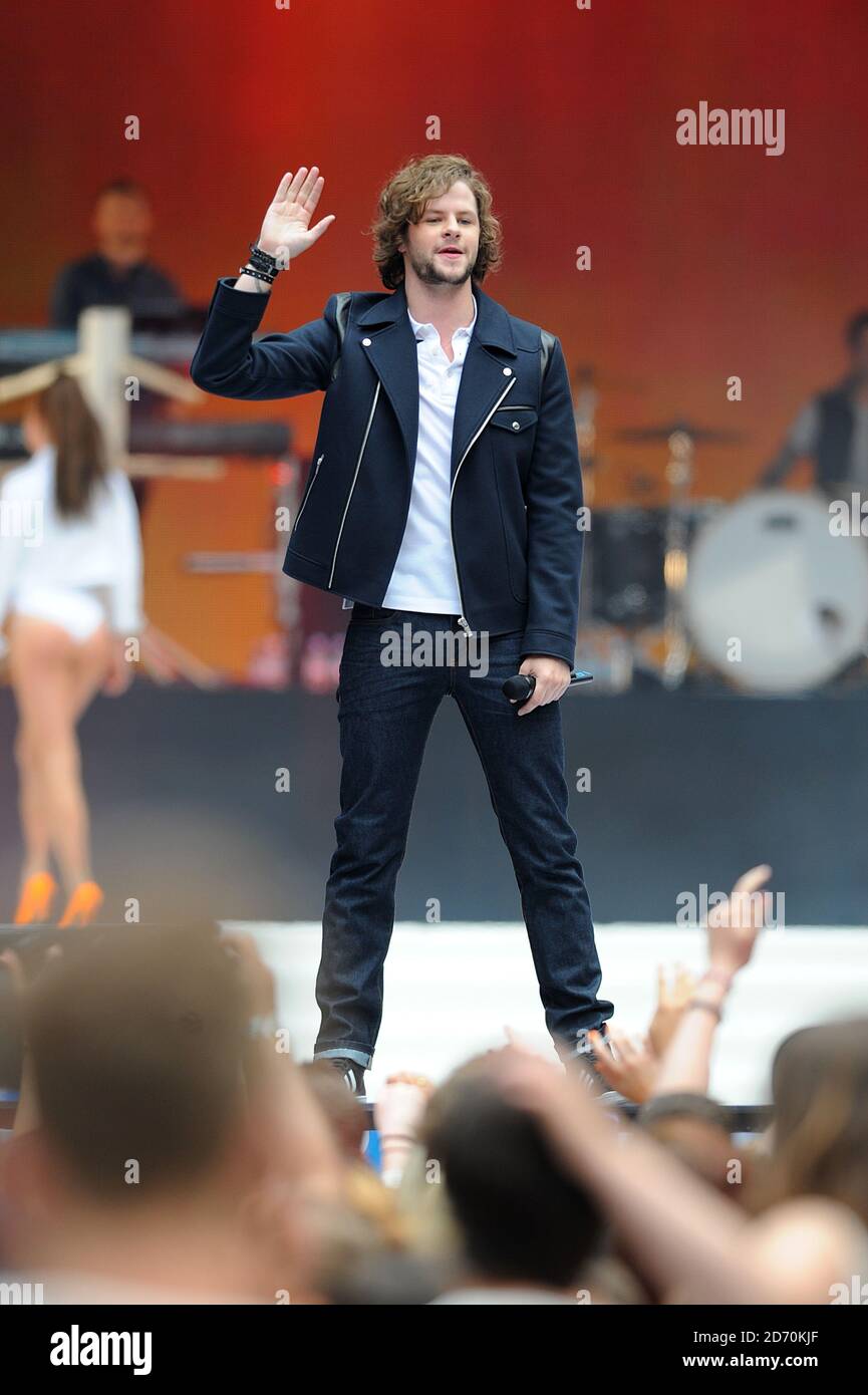 Jay McGuinness of The Wanted performs during Capital FM's Summertime ...
