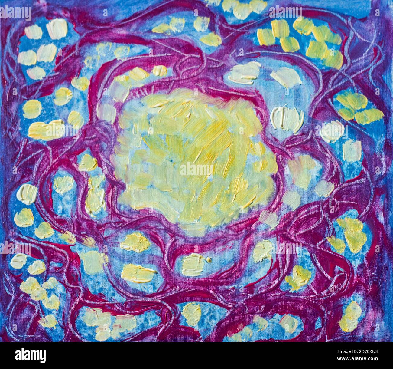 Abstract acrulik background in violet-blue colors. Backgrounds with ...