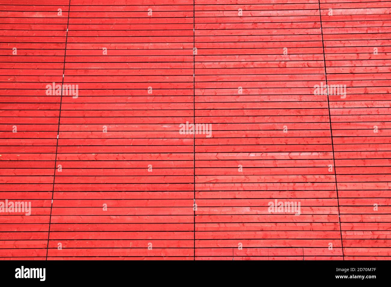 Wood planks panels fence wall background with red wash paint Stock ...