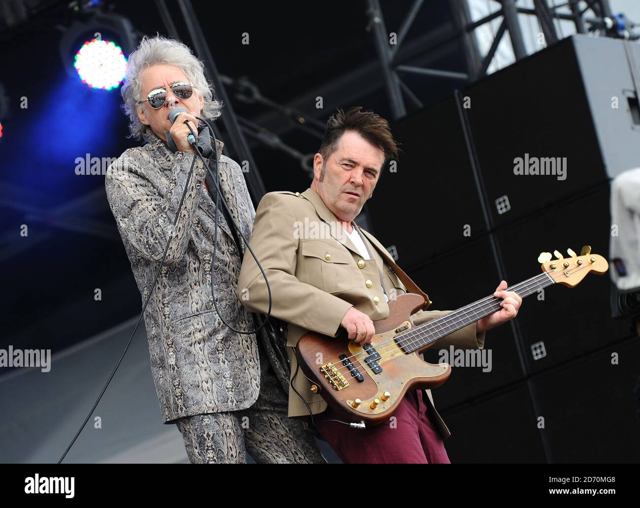 Sir Bob Geldof performing with the Boomtown Rats during the Isle of ...