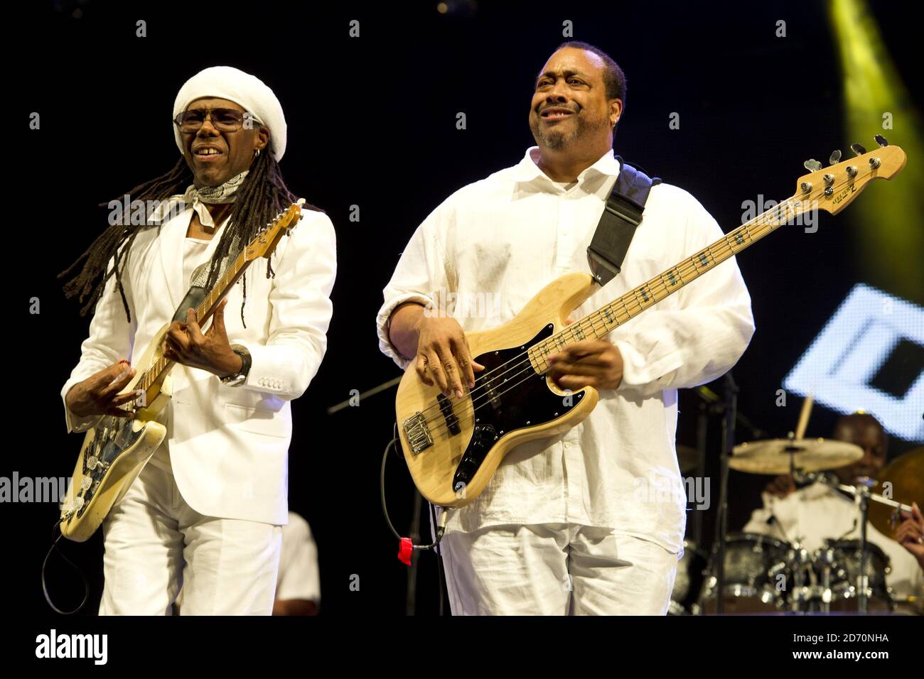 Nile Rogers and Chic performing on the West Holts stage at the ...