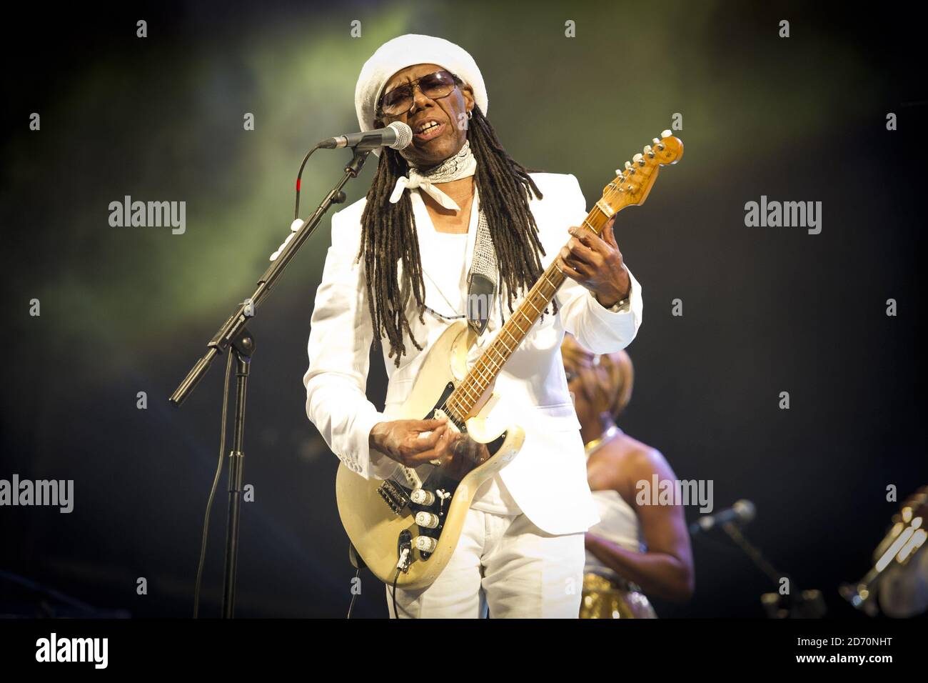 Nile Rogers and Chic performing on the West Holts stage at the ...
