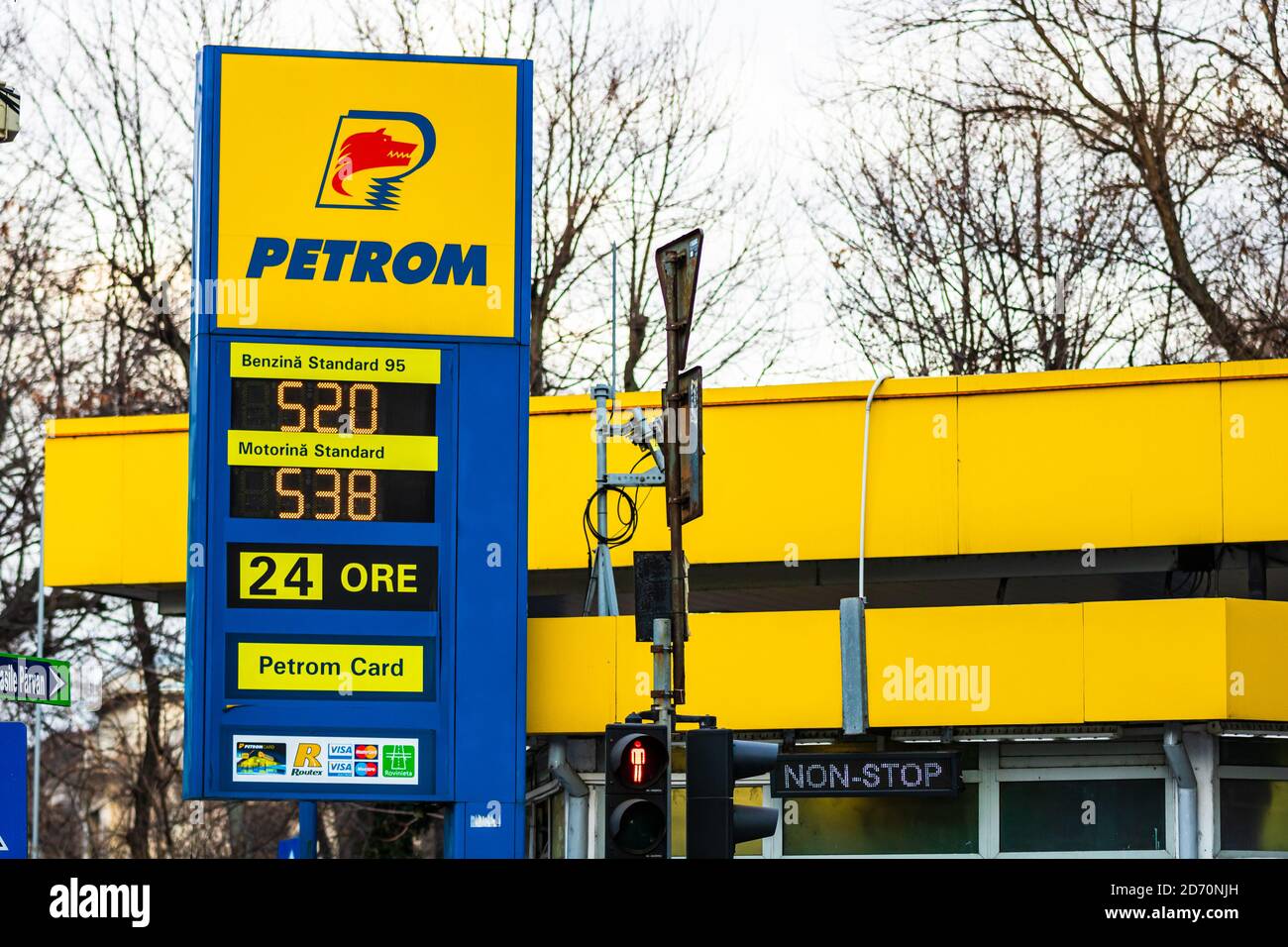 Petrom gas station in Bucharest, Romania, 2020 Stock Photo - Alamy