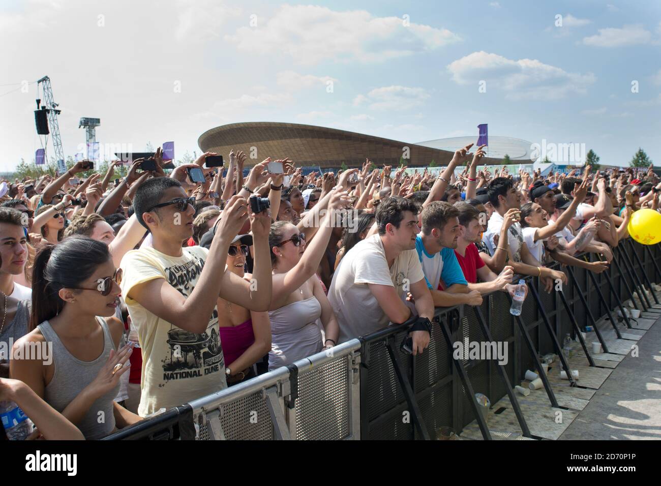 The crowd on day two of the Wireless Festival, in the Olympic Park in ...