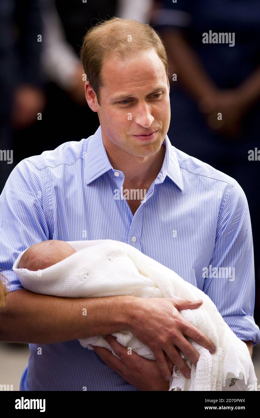 The Duke Of Cambridge Prince William and his newborn son pictured ...