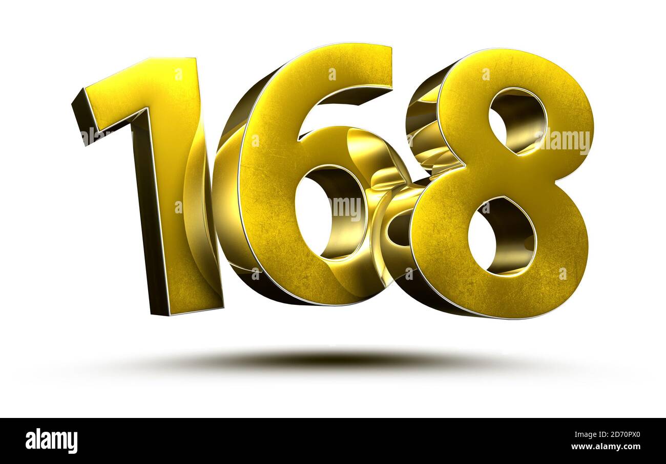 3d number 168 hi-res stock photography and images - Alamy