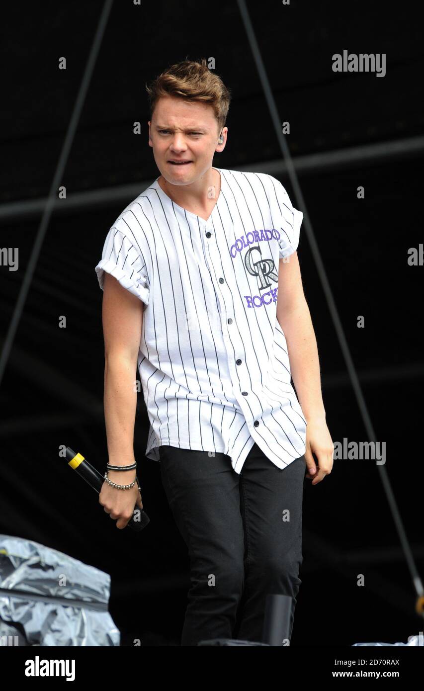 Conor Maynard performing at the V Festival in Chelmsford, Essex Stock ...