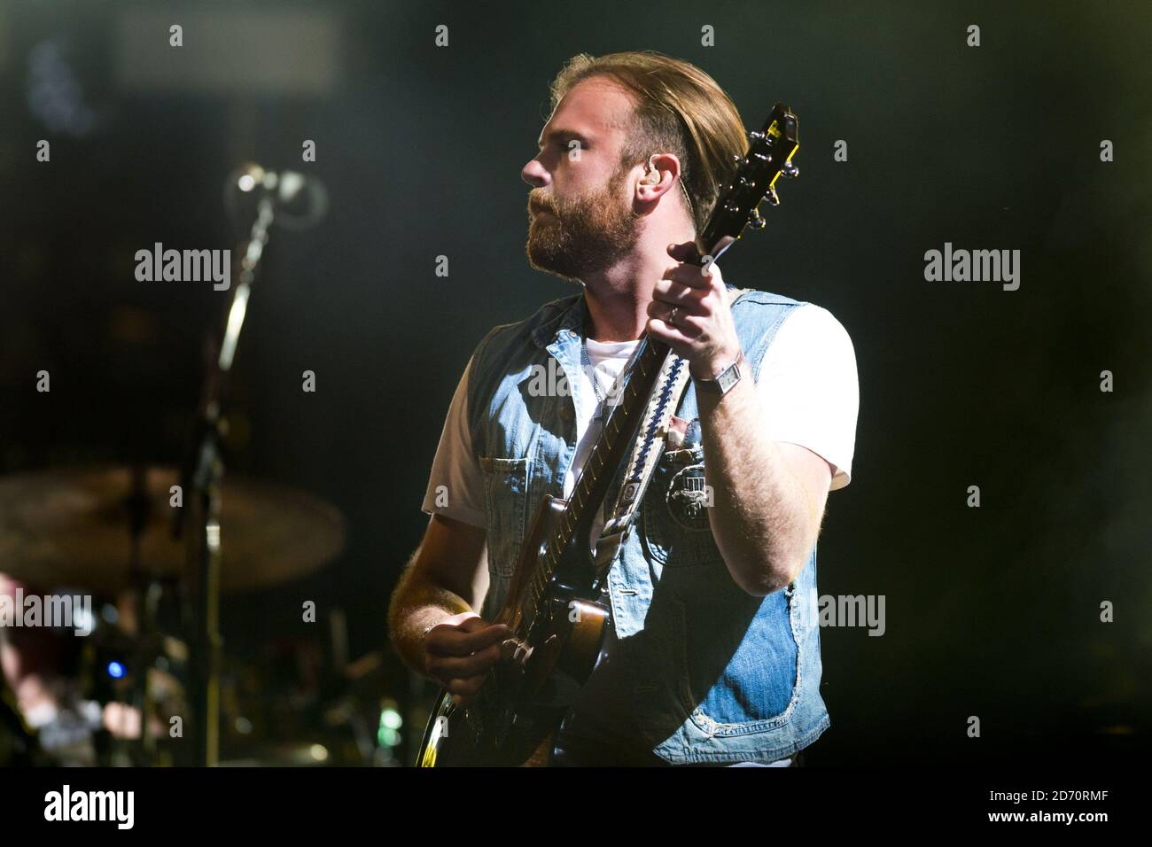 EDITORIAL USE ONLY Anthony Caleb Followill of Kings of Leon performing ...