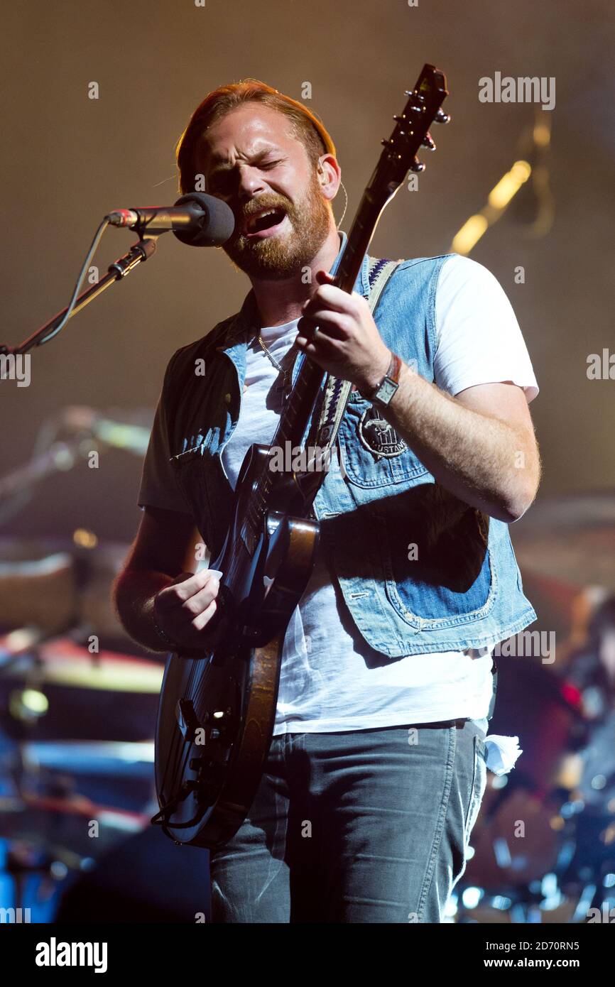 EDITORIAL USE ONLY Anthony Caleb Followill of Kings of Leon performing ...