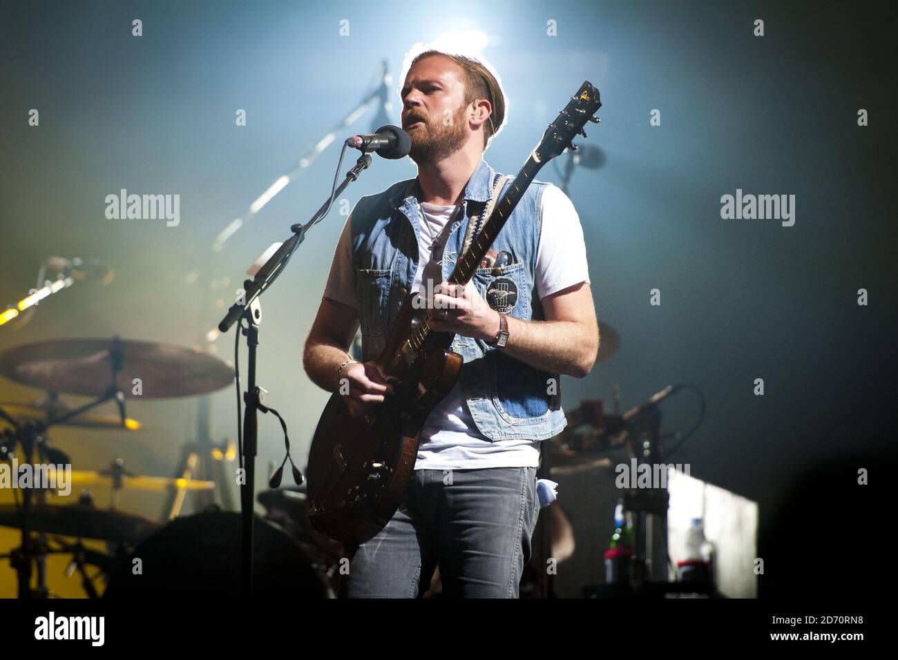 EDITORIAL USE ONLY Anthony Caleb Followill of Kings of Leon performing ...