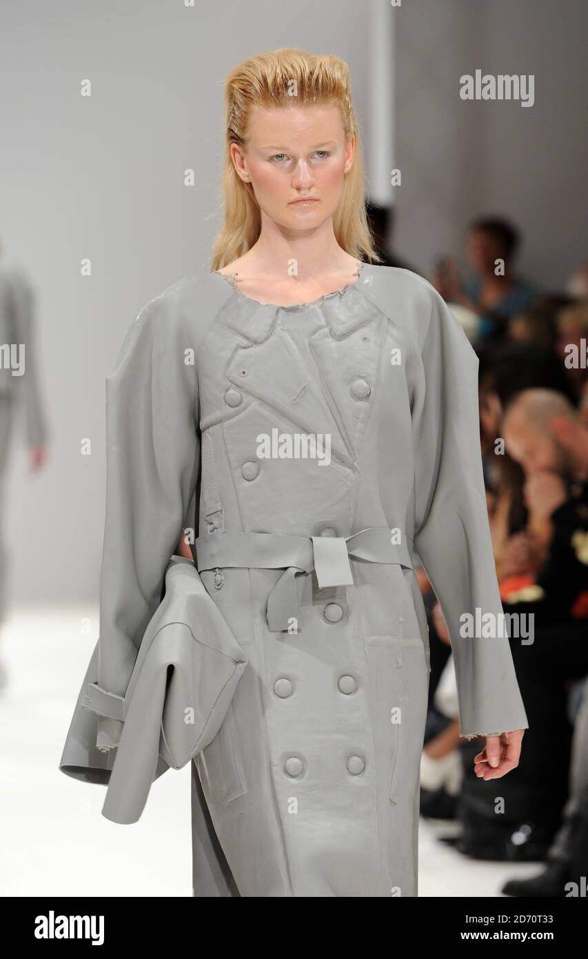 A model wearing a design by Hannah Williams during Ones to Watch ...