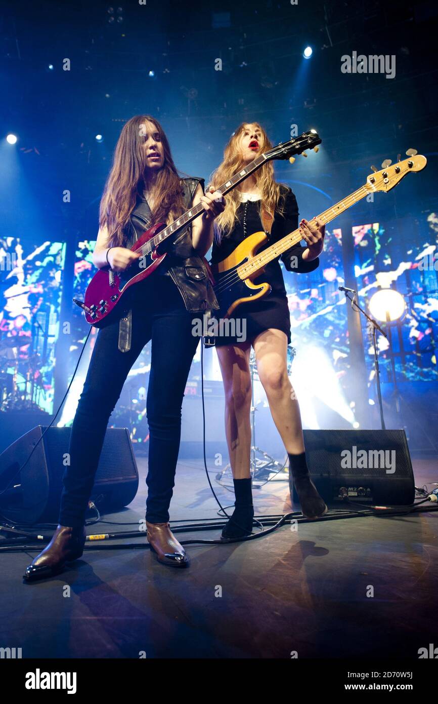 Danielle and Este Haim of HAIM performing at the Roundhouse in Camden ...