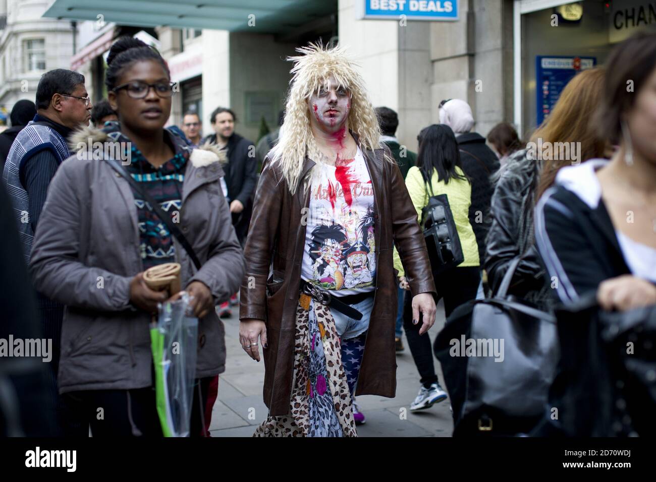 People dressed as zombies parade along Oxford Street, London, as part ...