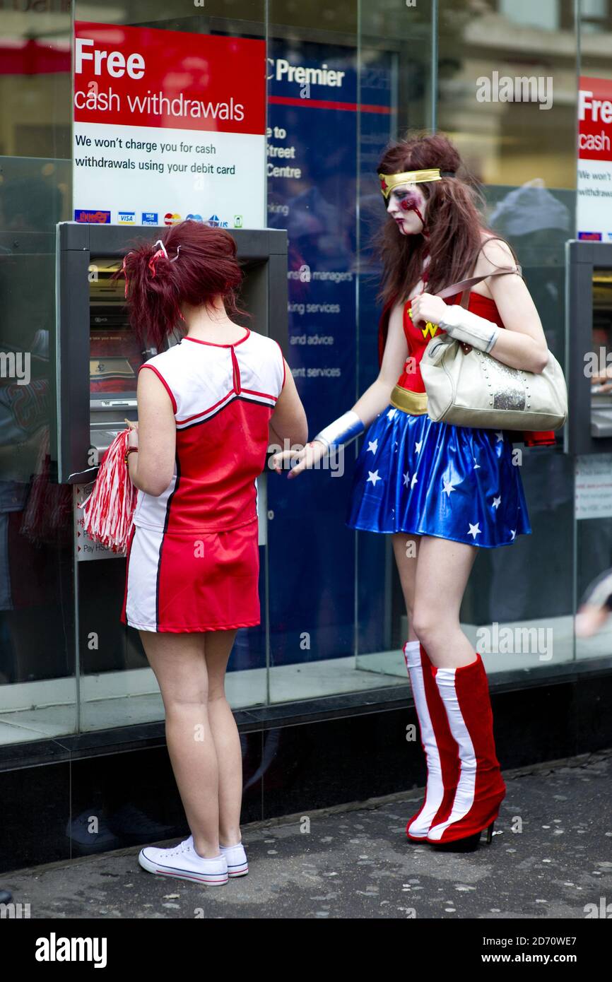 People dressed as zombies parade along Oxford Street, London, as part ...