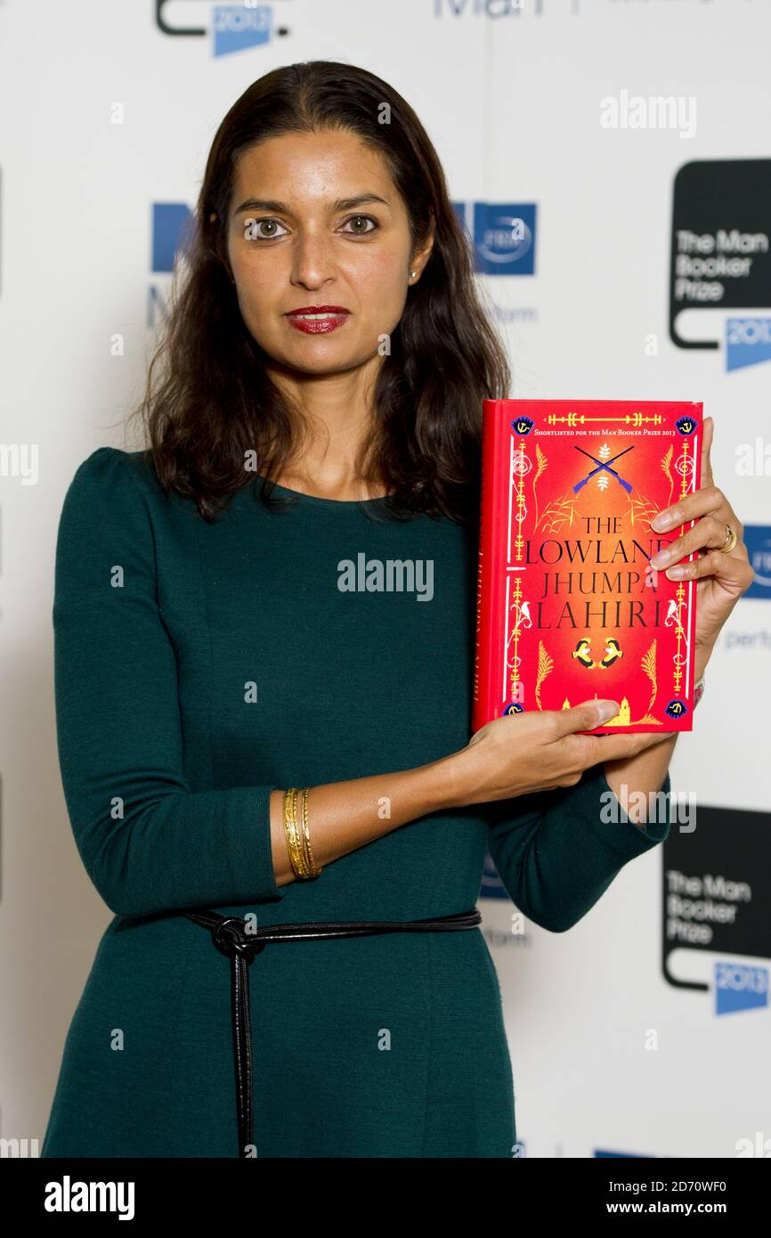Jhumpa Lahiri pictured at a photocall of shortlisted authors, for the ...