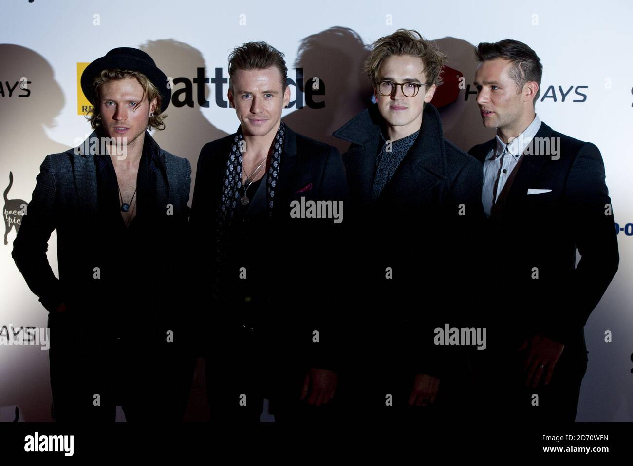 McFly attending the 2013 Attitude Awards, held at the Royal Courts of ...