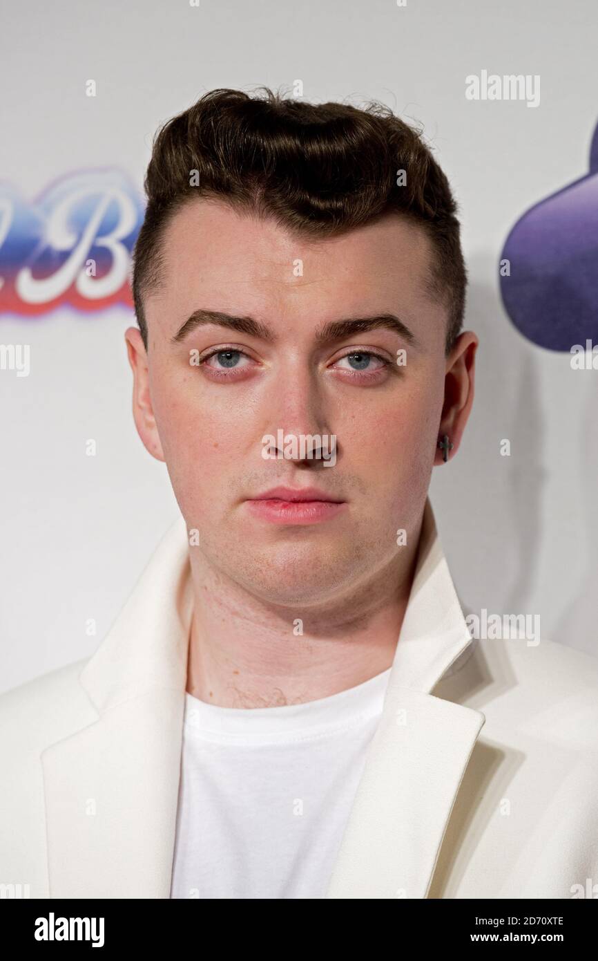 Sam Smith pictured at the Capital FM Jingle Bell Ball, at the O2 Arena ...