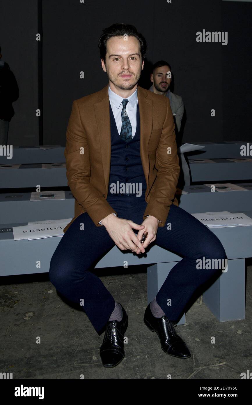 Andrew Scott attending the Top Man Design fashion show, held at the Old ...
