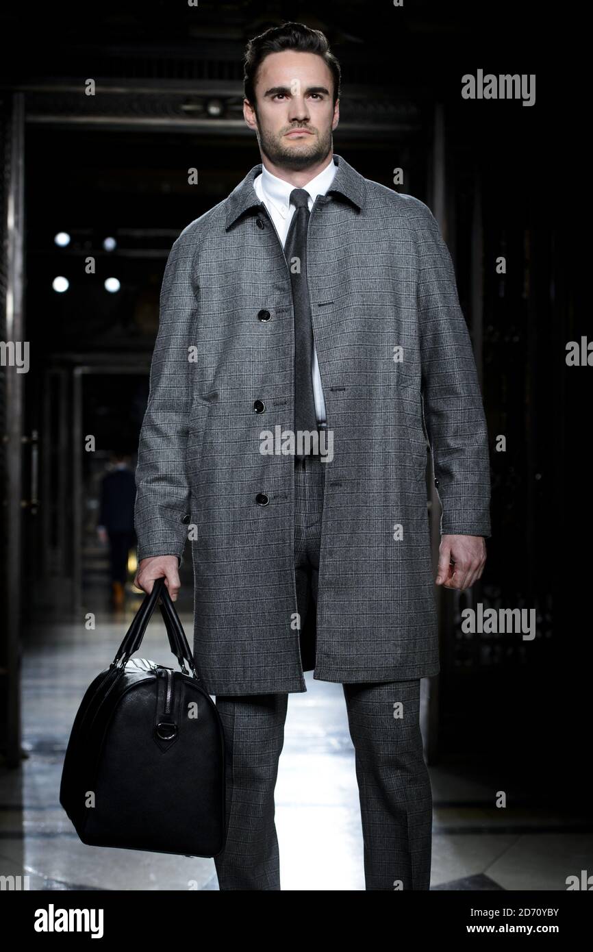 Thom Evans on the catwalk at the Hackett fashion show, held at the ...