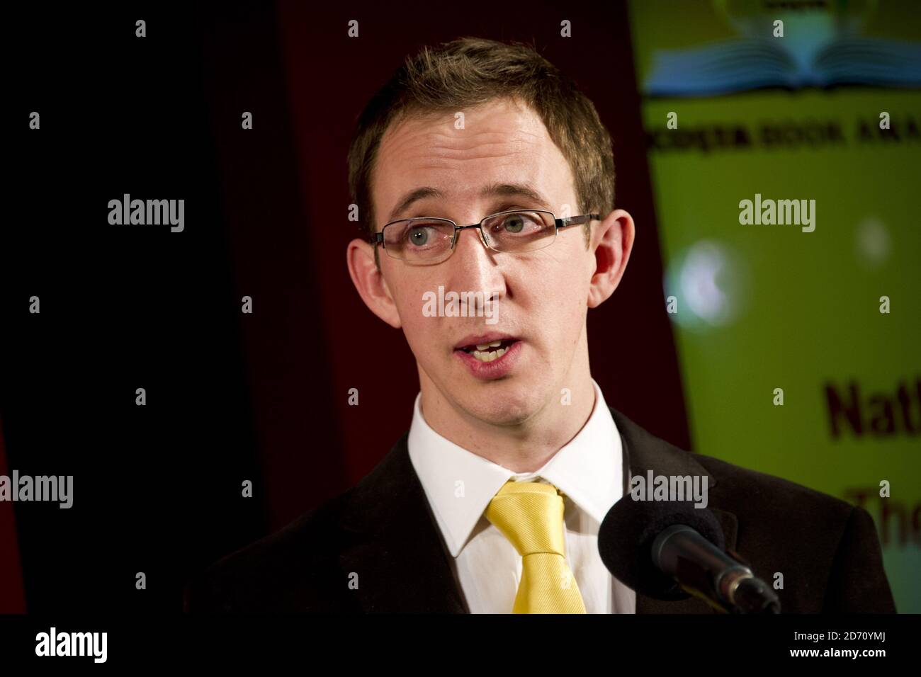 Book of the year winner Nathan Filer pictured at the 2014 Costa Book Awards, at Quaglino's in ...