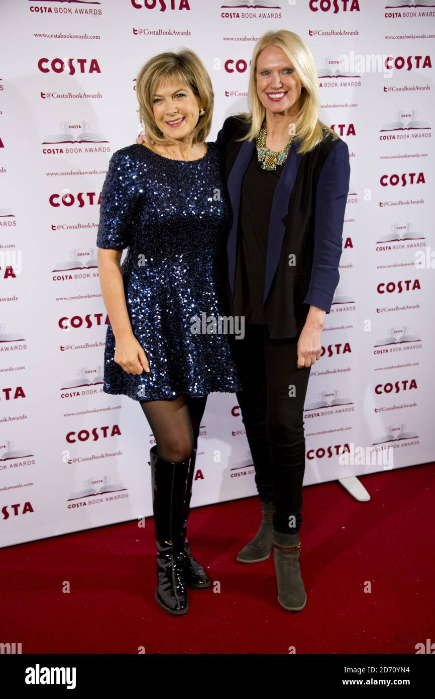 Anneka Rice and Penny Smith pictured at the 2014 Costa Book Awards, at ...