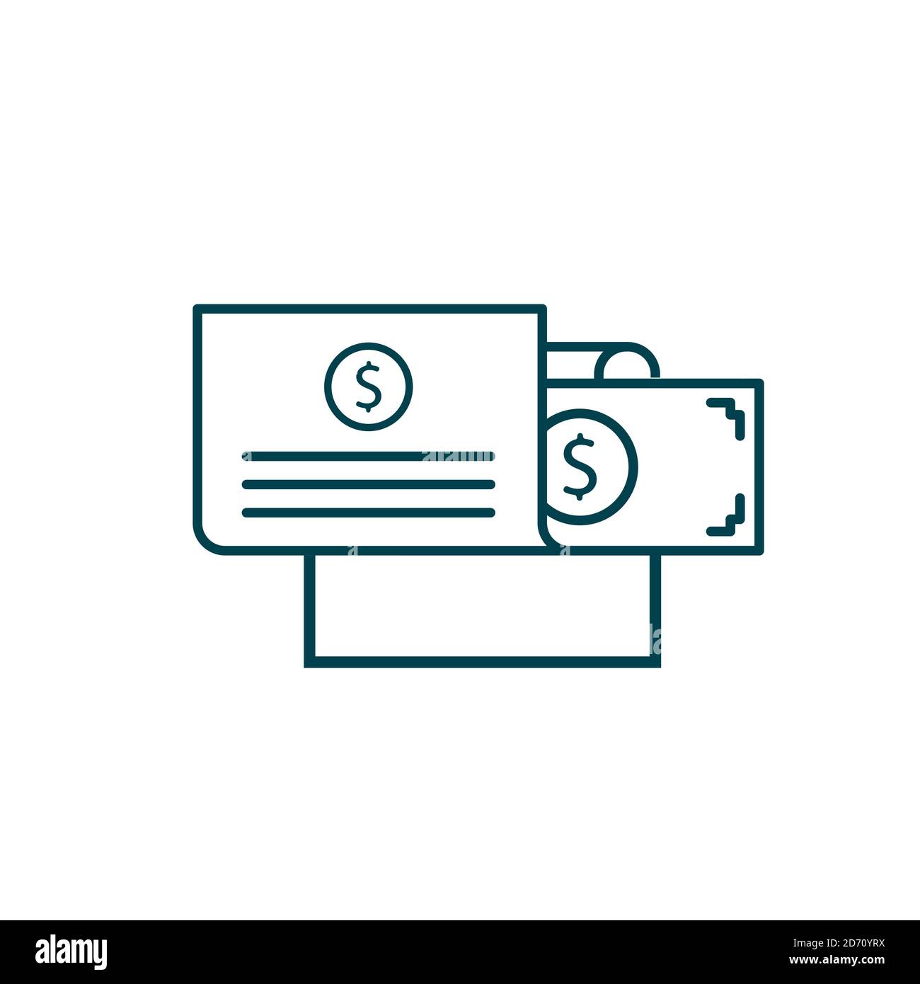 Dollar check vector illustration. Startup and new business filled ...