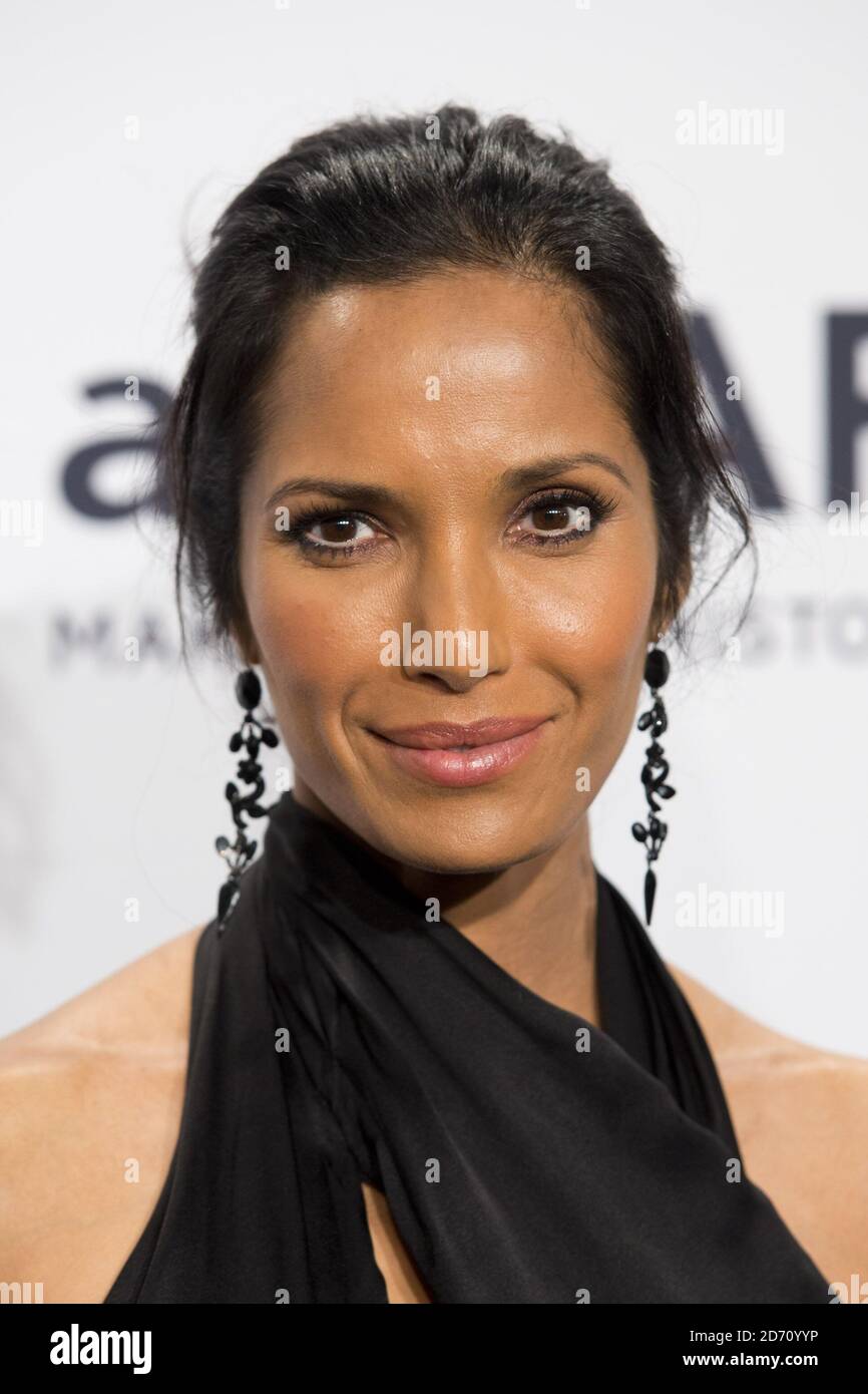 Padma Lakshmi attending the amfAR New York Gala at Cipriani on Wall ...
