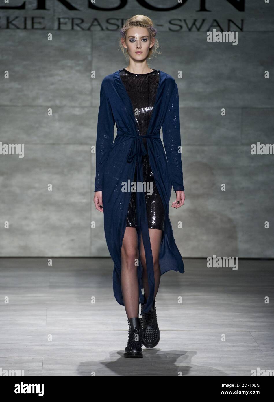 A model on the catwalk at the Emerson by Jackie Fraser Swan fashion ...