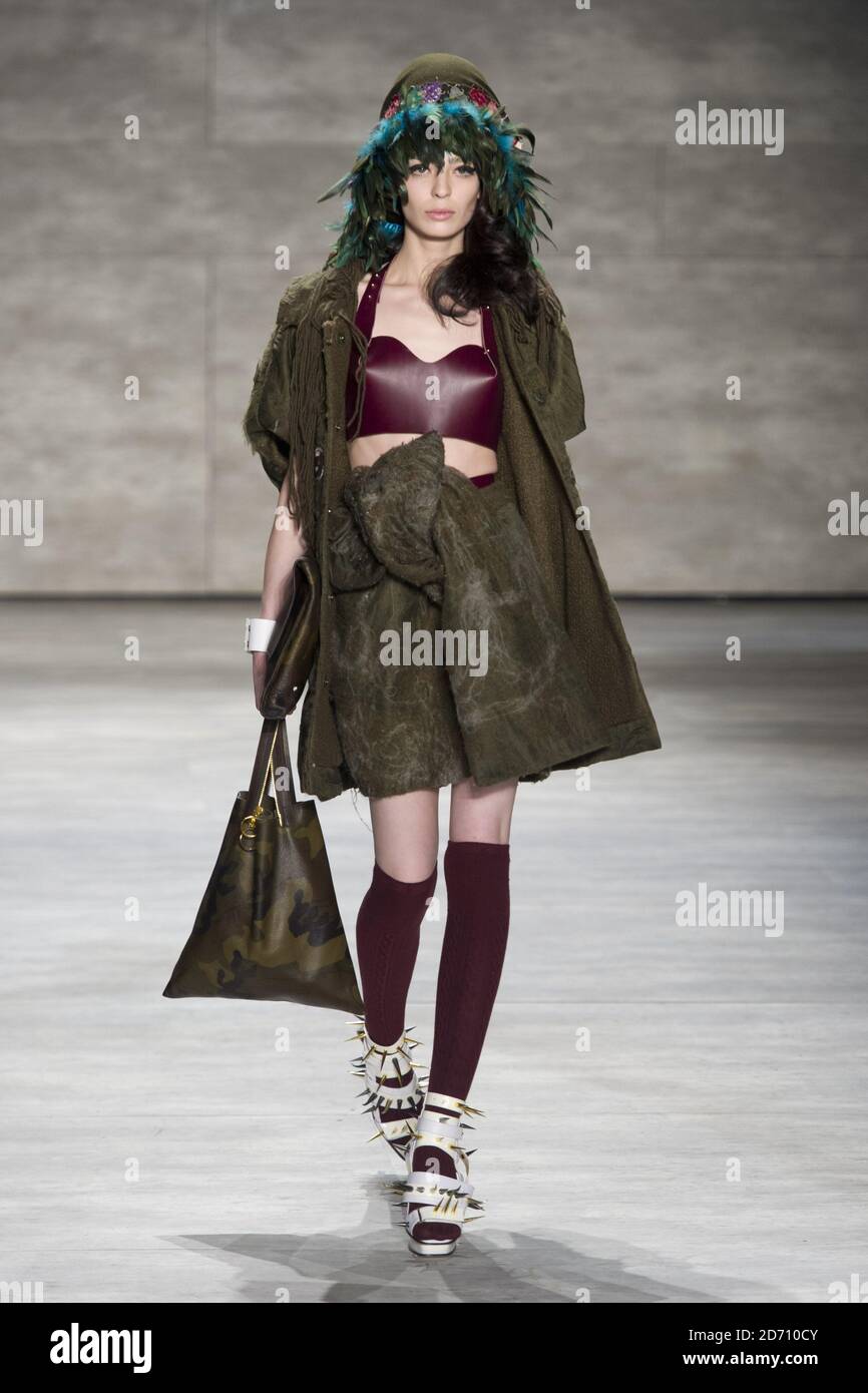 A model on the catwalk at the Lee Jean Youn fashion show, held at the ...