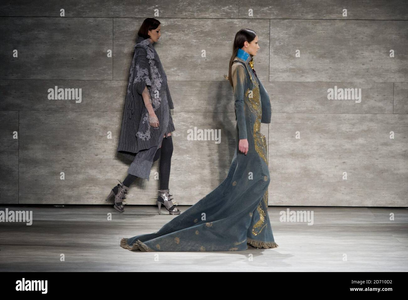 A model on the catwalk at the Lee Jean Youn fashion show, held at the ...