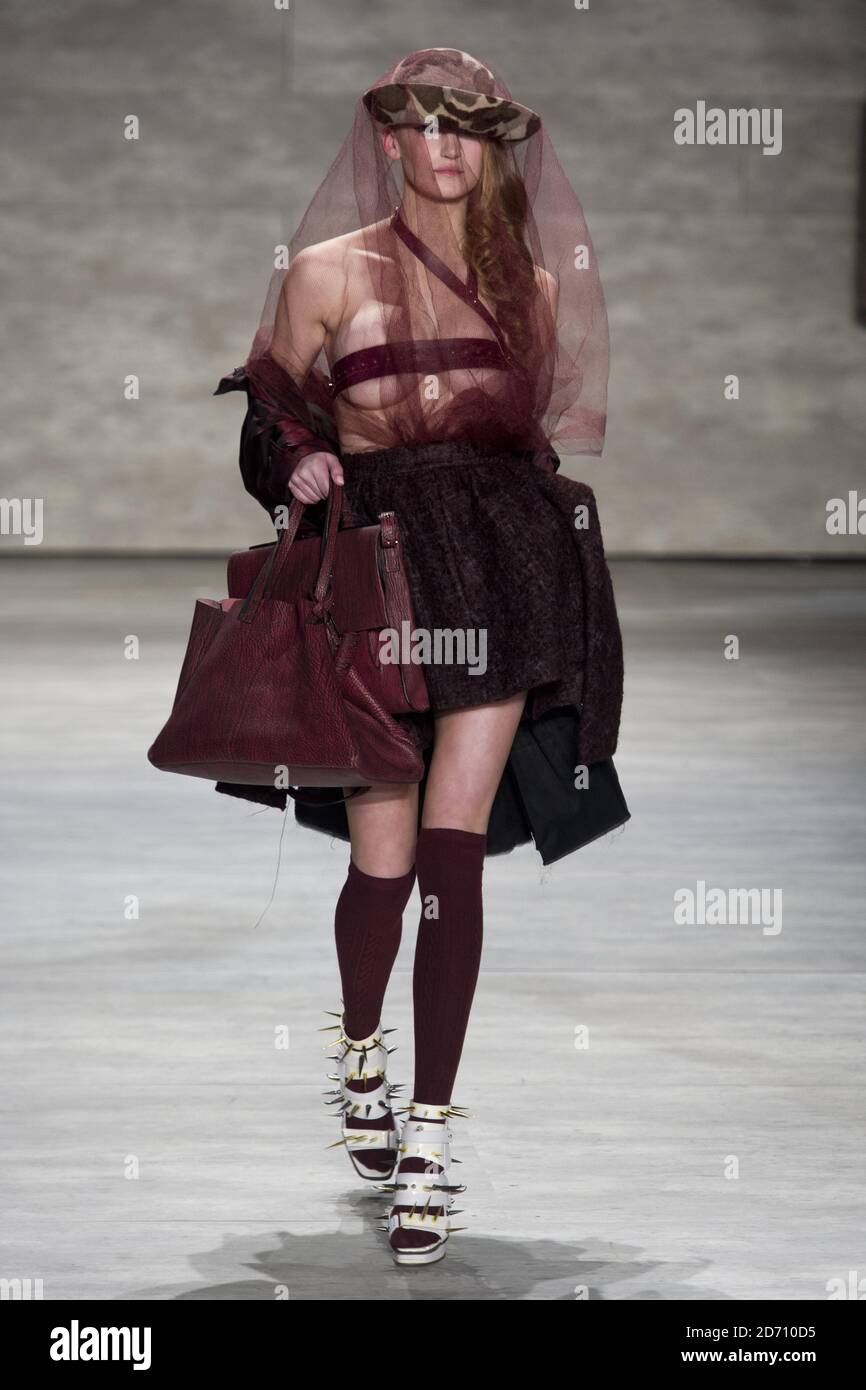 A model on the catwalk at the Lee Jean Youn fashion show, held at the ...