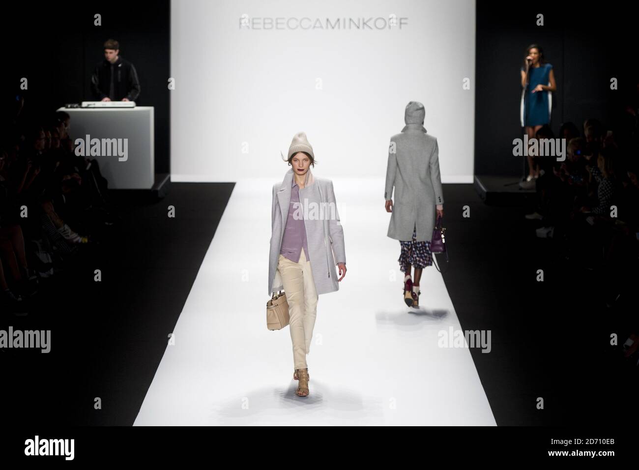 A Model On The Catwalk At The Rebecca Minkoff Fashion Show Held At The