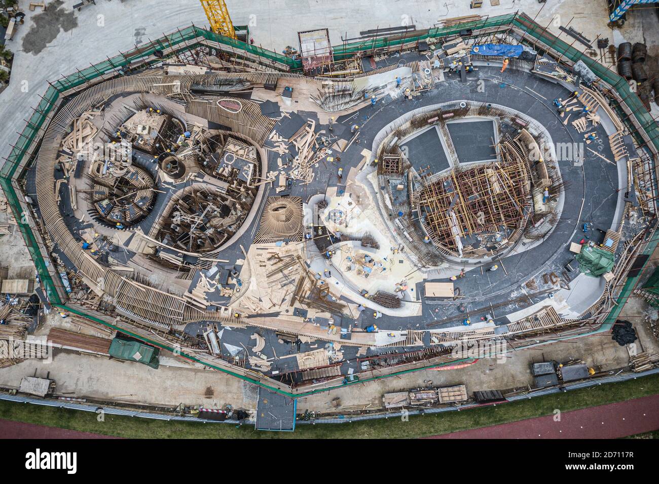 Haikou. 20th Oct, 2020. Aerial photo taken on Oct. 20, 2020 shows the ...