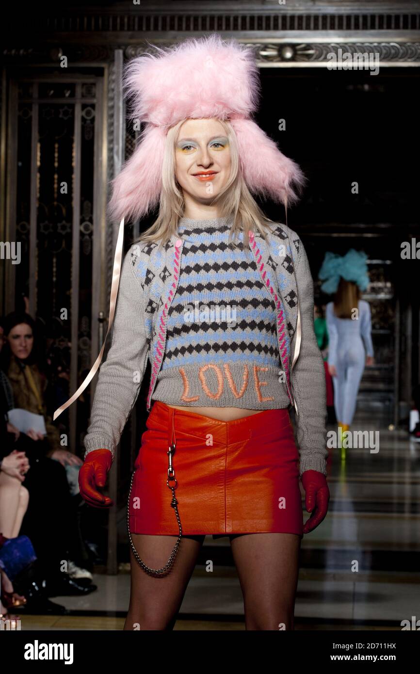 A Model On The Catwalk At The Pam Hogg Fashion Show Held At The