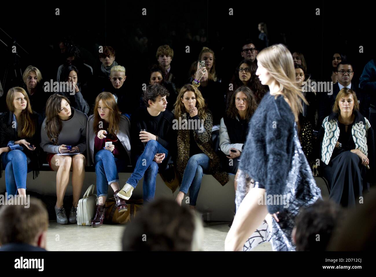 The front row, including Daisy Lowe, Angela Scanion, Matt Richardson ...