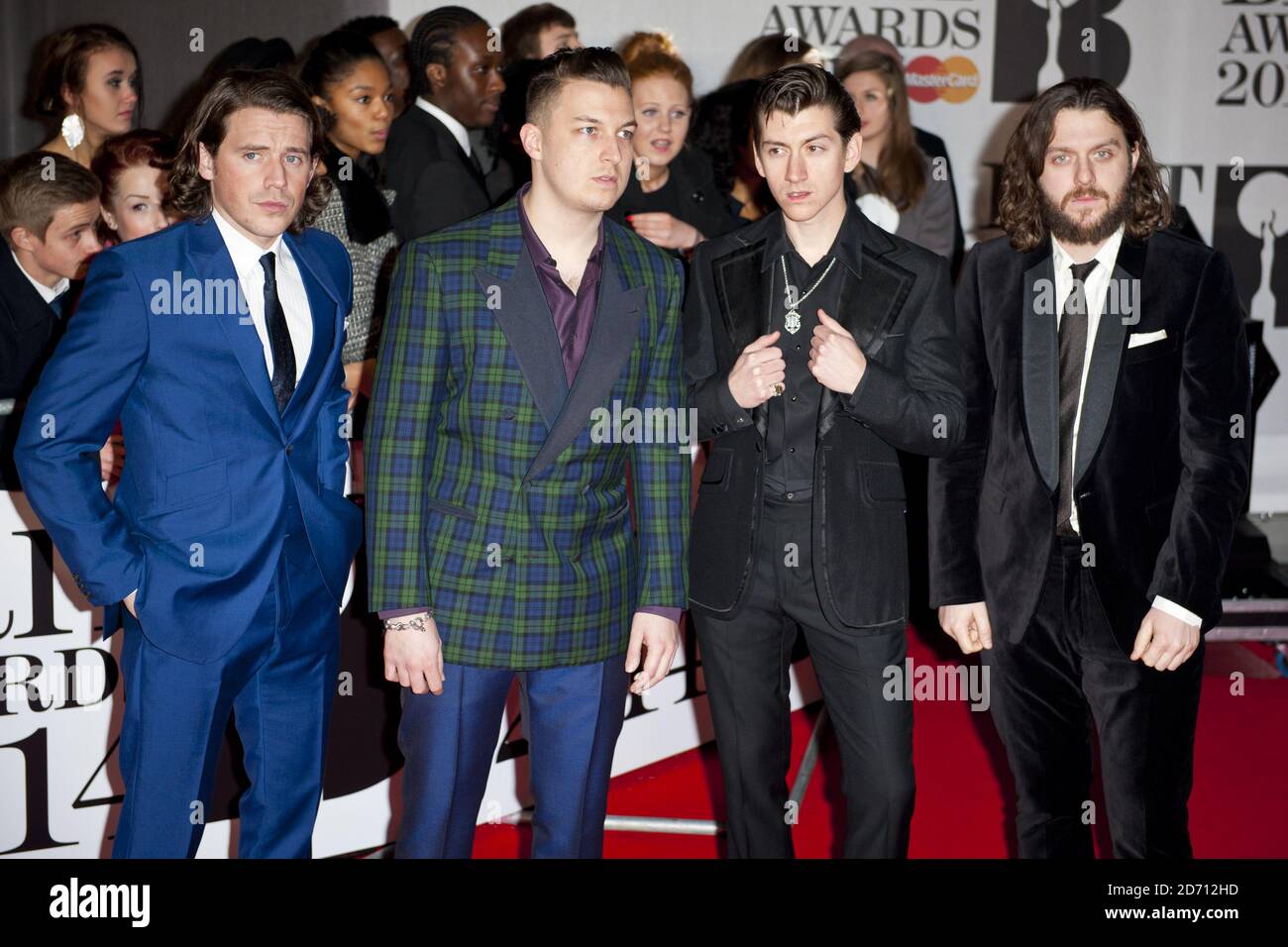Arctic Monkeys attending the Mastercard Brit Awards at the O2 Arena in ...
