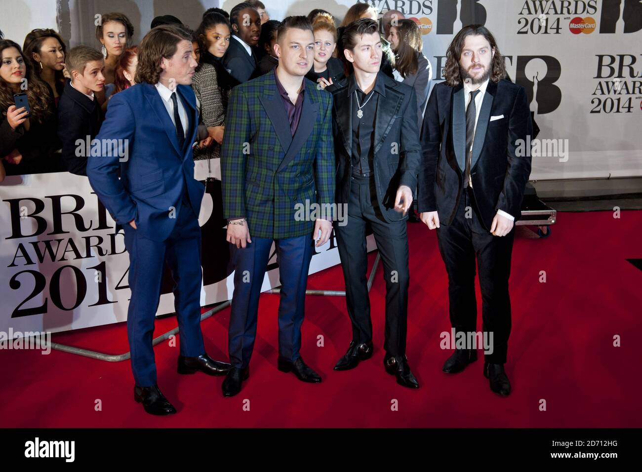 Arctic Monkeys attending the Mastercard Brit Awards at the O2 Arena in ...