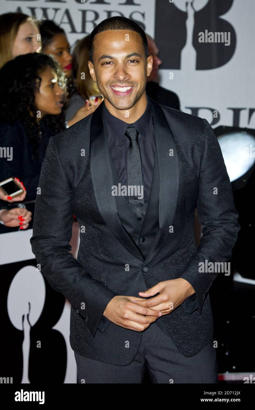 Marvin Humes attending the Mastercard Brit Awards at the O2 Arena in ...