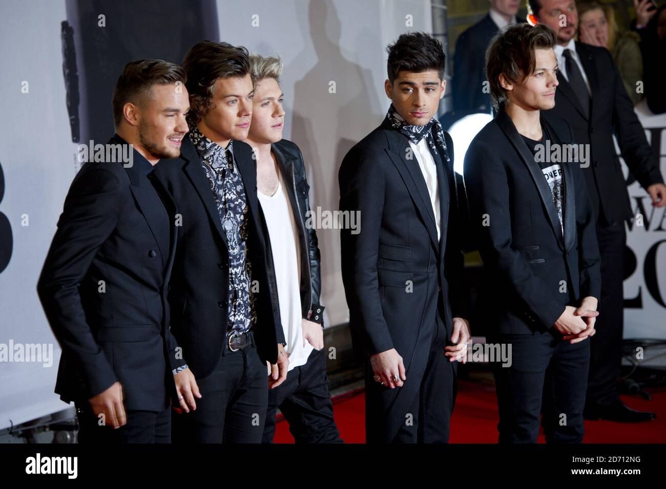 One Direction attending the Mastercard Brit Awards at the O2 Arena in ...