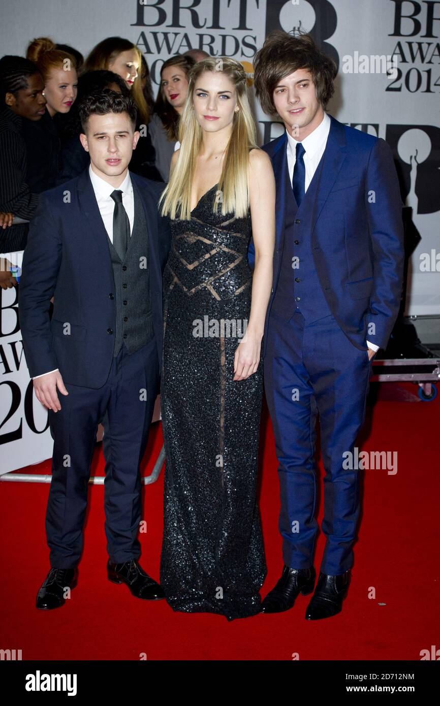 London Grammar attending the Mastercard Brit Awards at the O2 Arena in ...