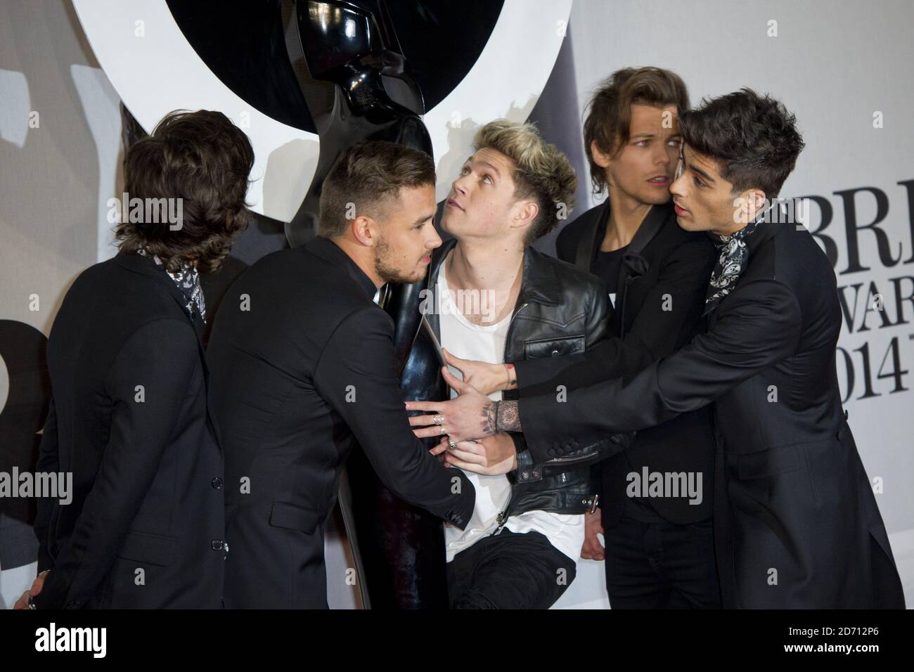 One Direction attending the Mastercard Brit Awards at the O2 Arena in ...