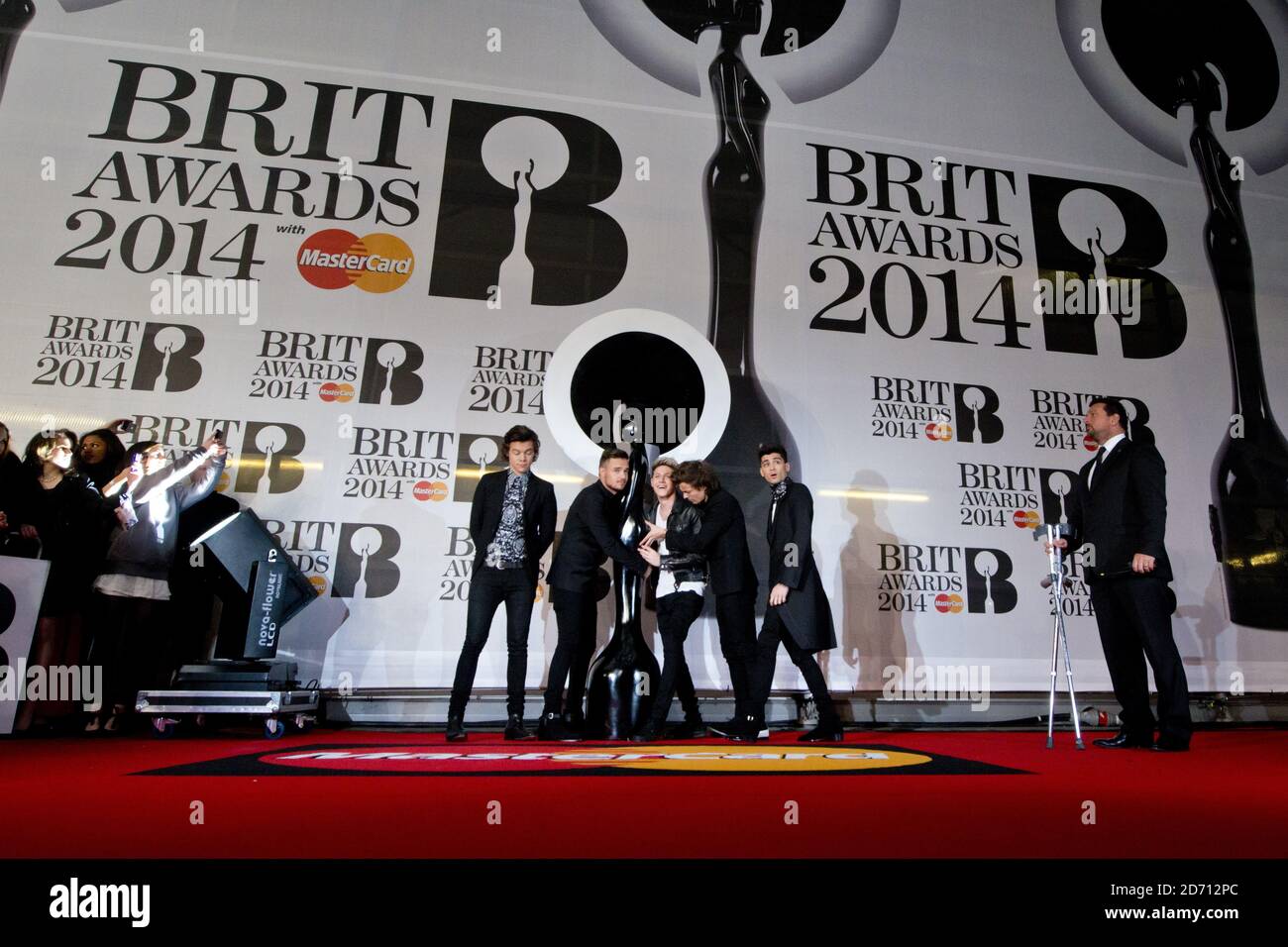 One Direction attending the Mastercard Brit Awards at the O2 Arena in ...