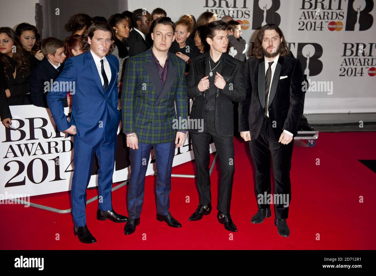 Arctic Monkeys attending the Mastercard Brit Awards at the O2 Arena in ...
