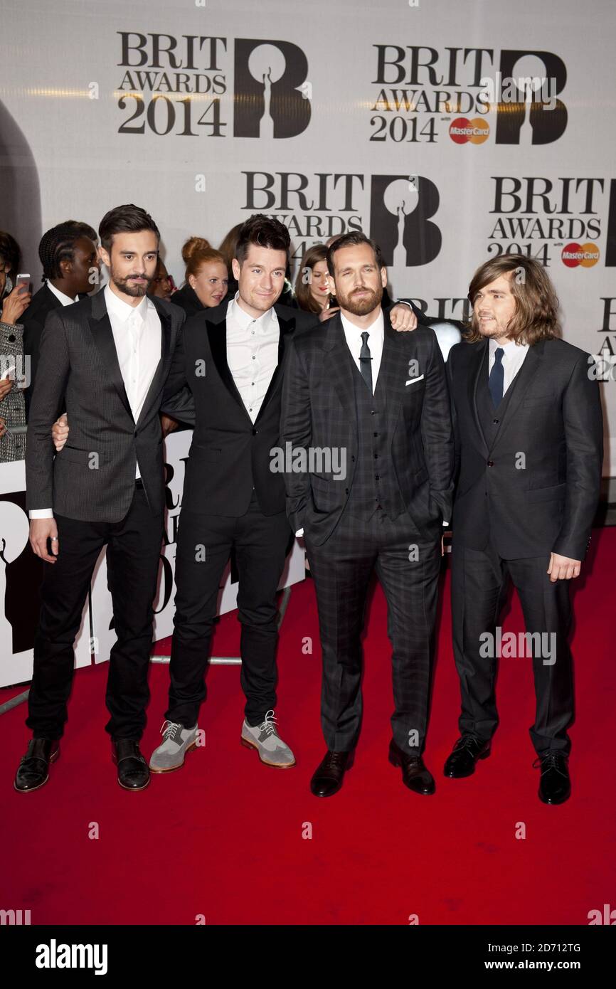 Bastille attending the Mastercard Brit Awards at the O2 Arena in east ...