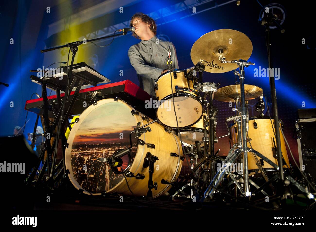 Dominic Major of London Grammar performing at the Troxy in east London ...