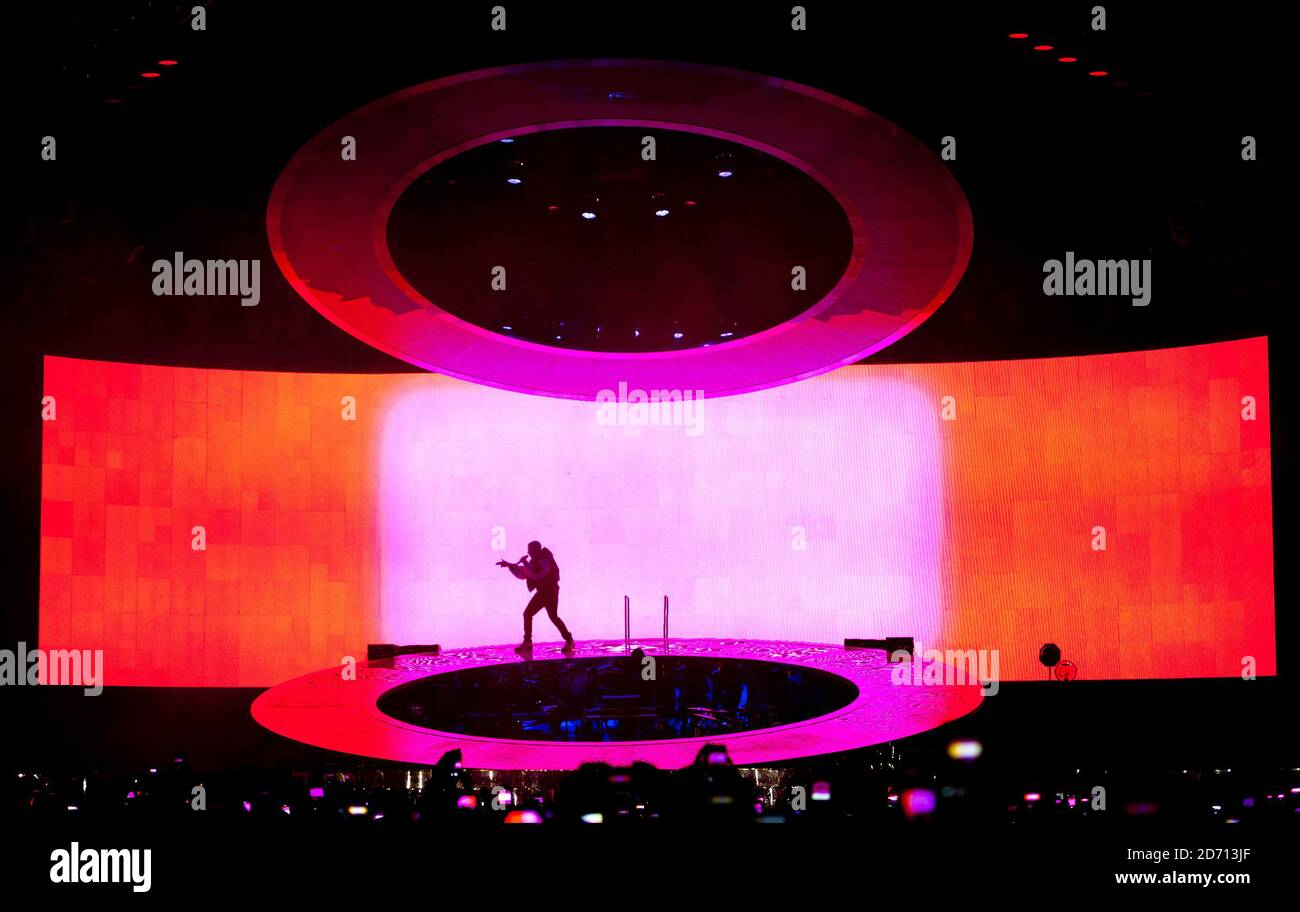 Drake performing at the O2 Arena in east London Stock Photo - Alamy