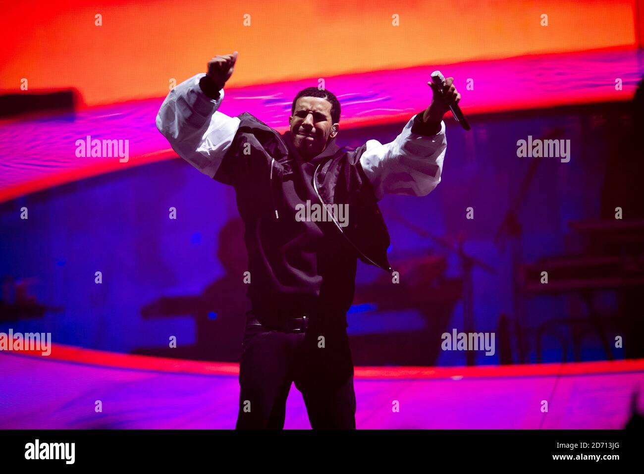 Drake performing at the O2 Arena in east London Stock Photo - Alamy