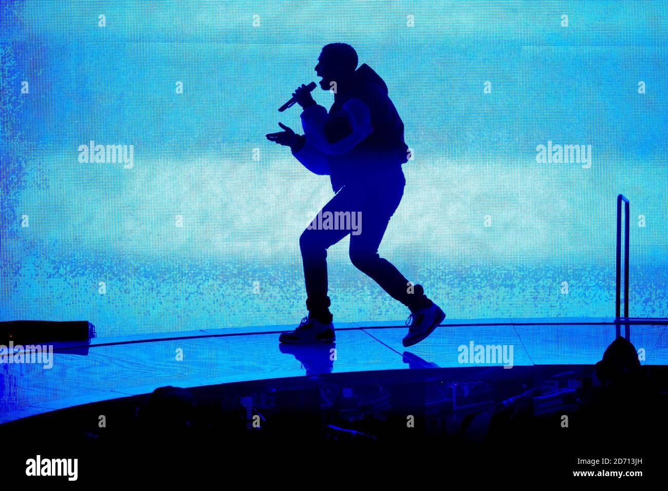 Drake performing at the O2 Arena in east London Stock Photo - Alamy